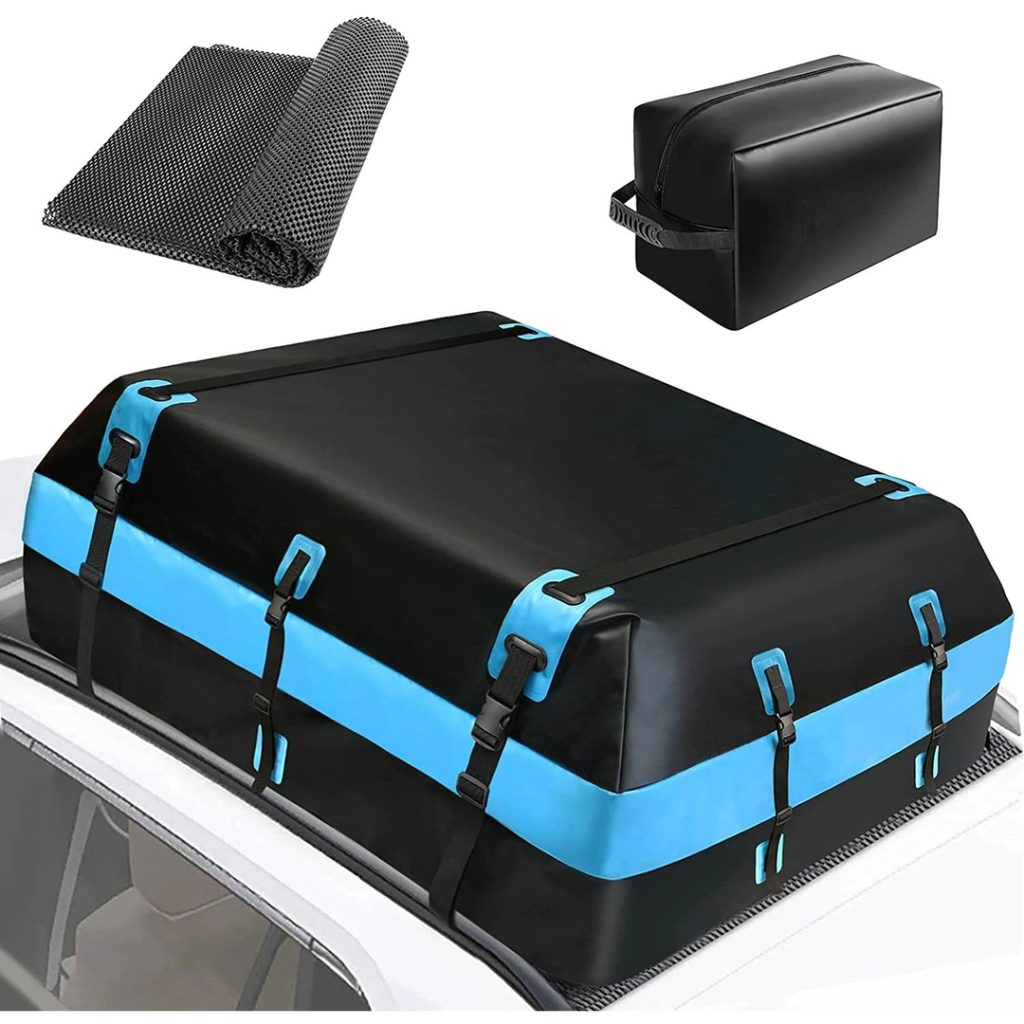 21 Cubic Feet Soft-Shell Rooftop Cargo Carrier with Anti-Slip Mat ...